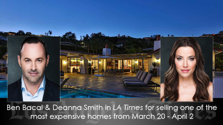 Los Angeles Times mentions Rodeo Realty's Ben Bacal and Deanna Smith ...